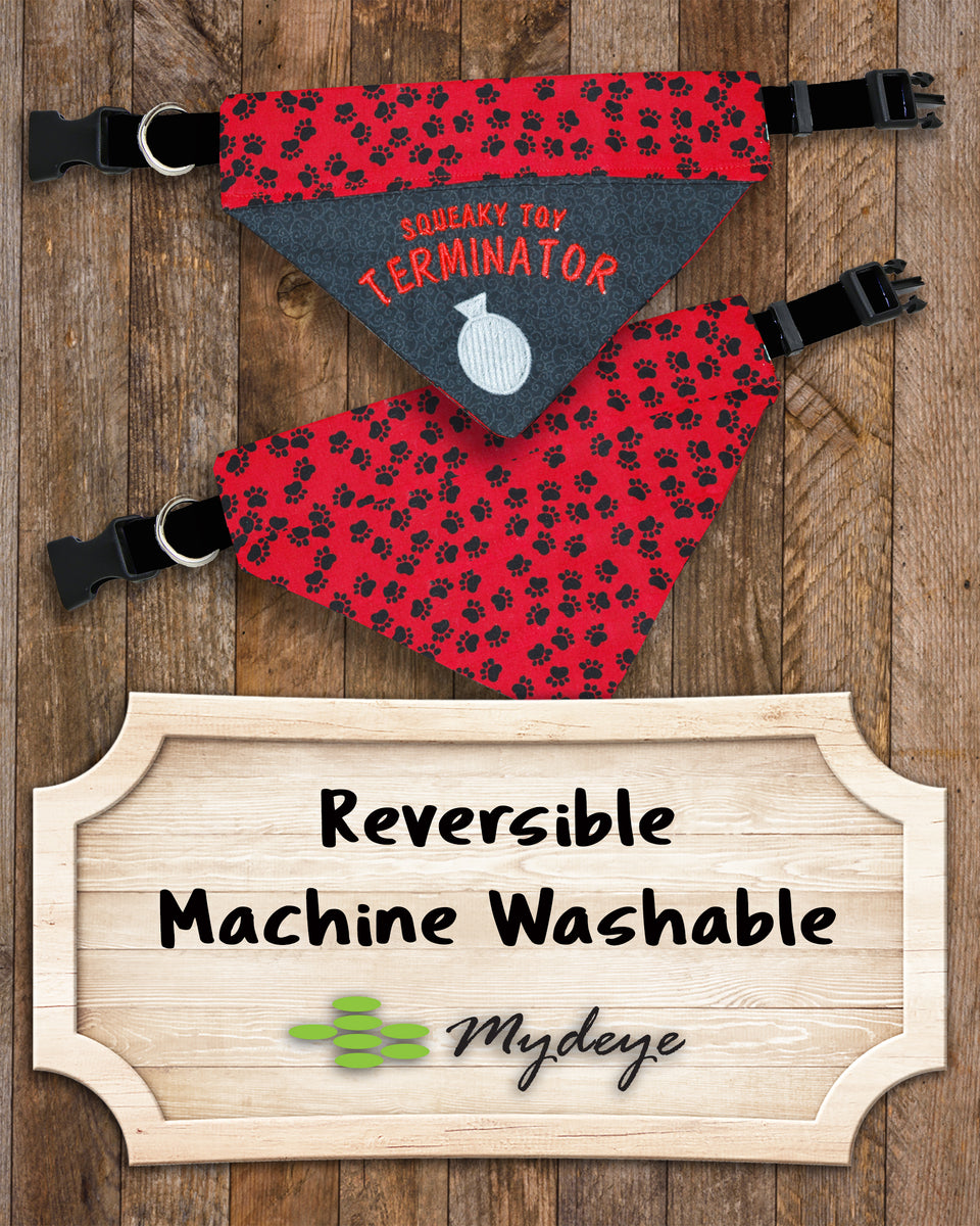 Squeaky Toy Terminator / Over the Collar Dog Bandana – Mydeye