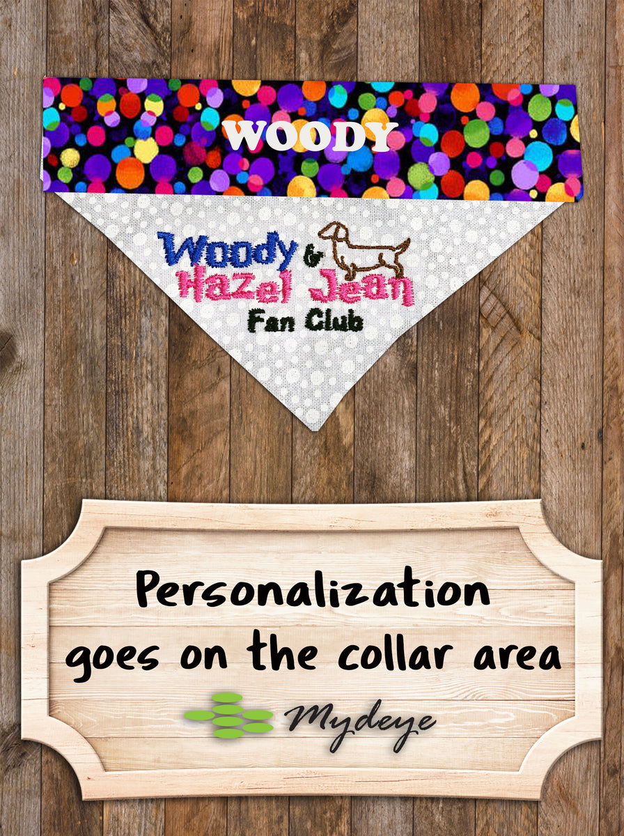 Woody & Hazel Jean Fan Club / Over the Collar Dog Bandana – Mydeye